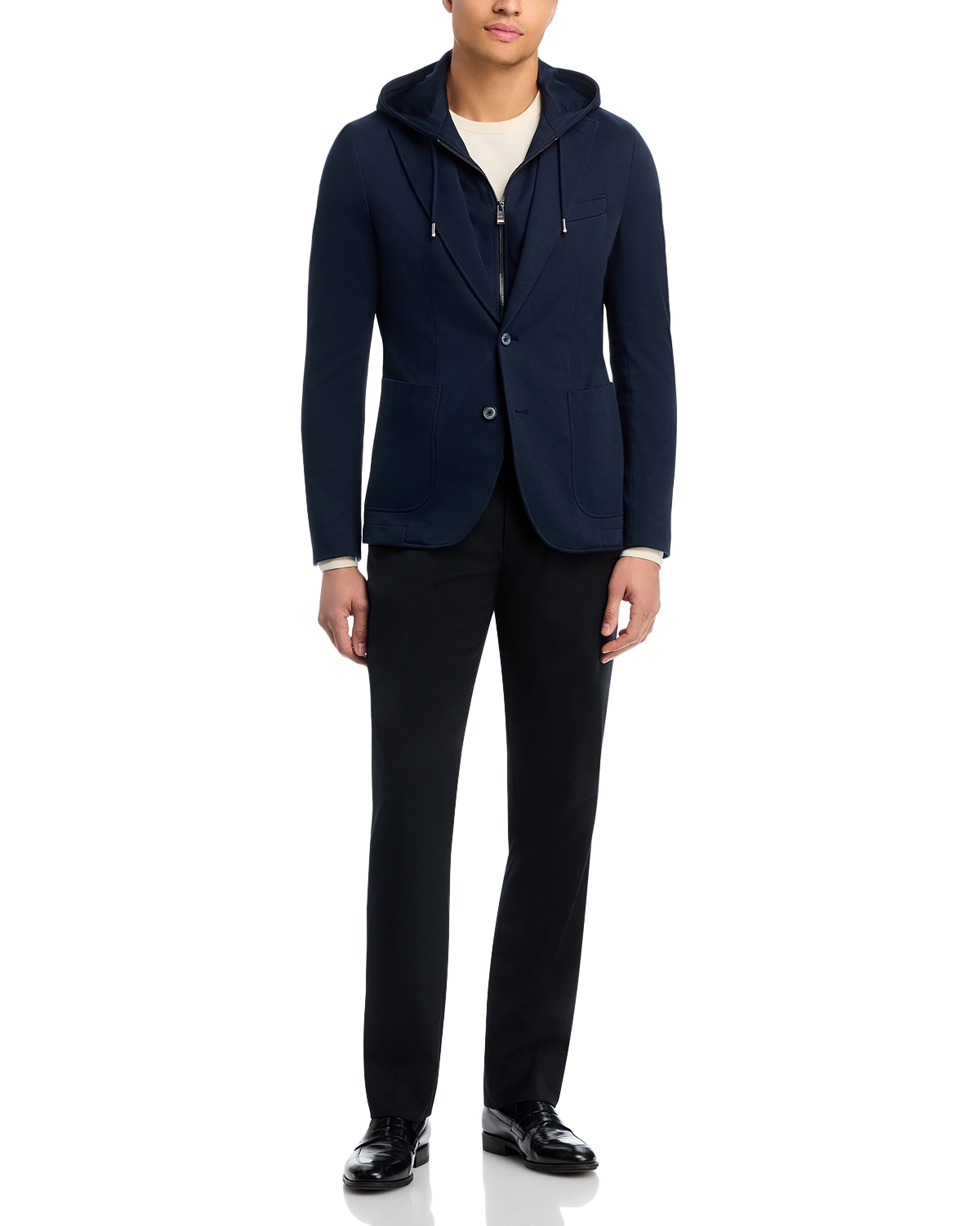 BOSS Hanry Slim Fit Sport Coat with Removable Hood